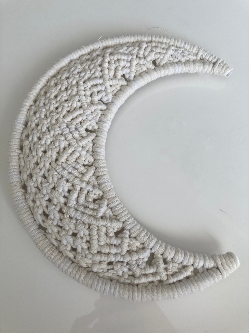 Macrame Moon Crescent Moon handmade Moon Macrame Bedroom - Etsy