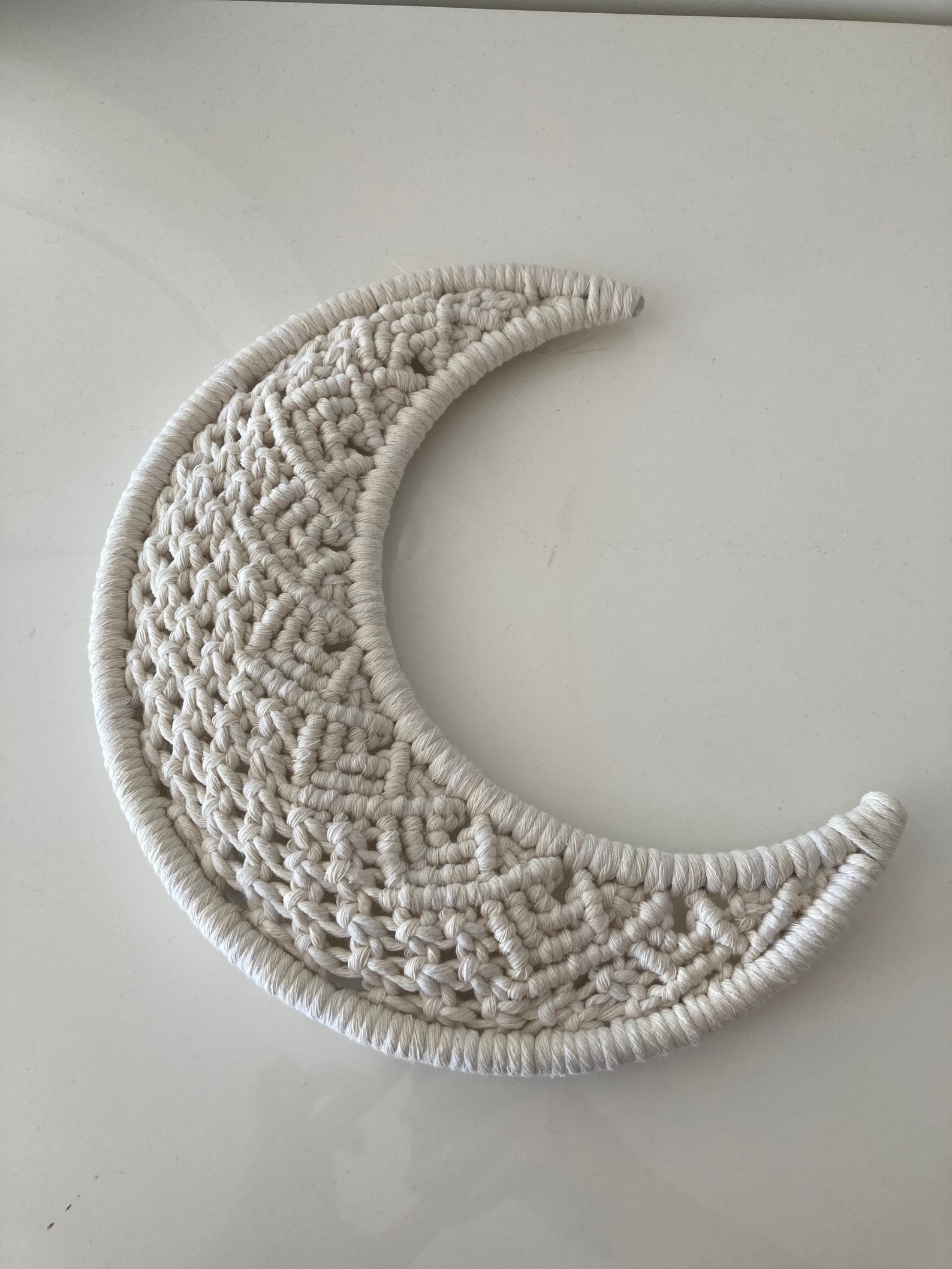 Macrame Moon Crescent Moon handmade Moon Macrame Bedroom - Etsy