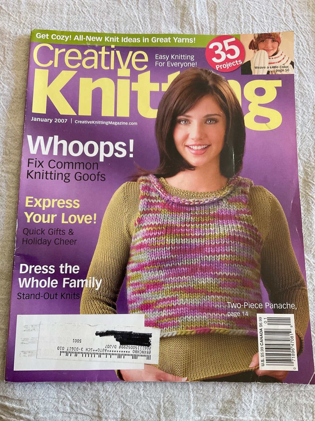 January 2007 Creative Knitting Magazine Back Issue Knit Patterns ...