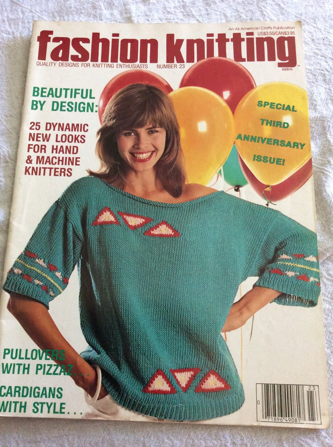 Vintage February 1986 Fashion Knitting Pattern Magazine Back Issue Vol ...