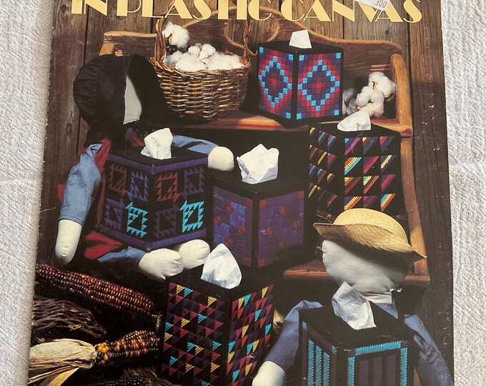 Plastic Canvas Tissue Box Cover Patterns: Amish Quilt Designs (leaflet ...