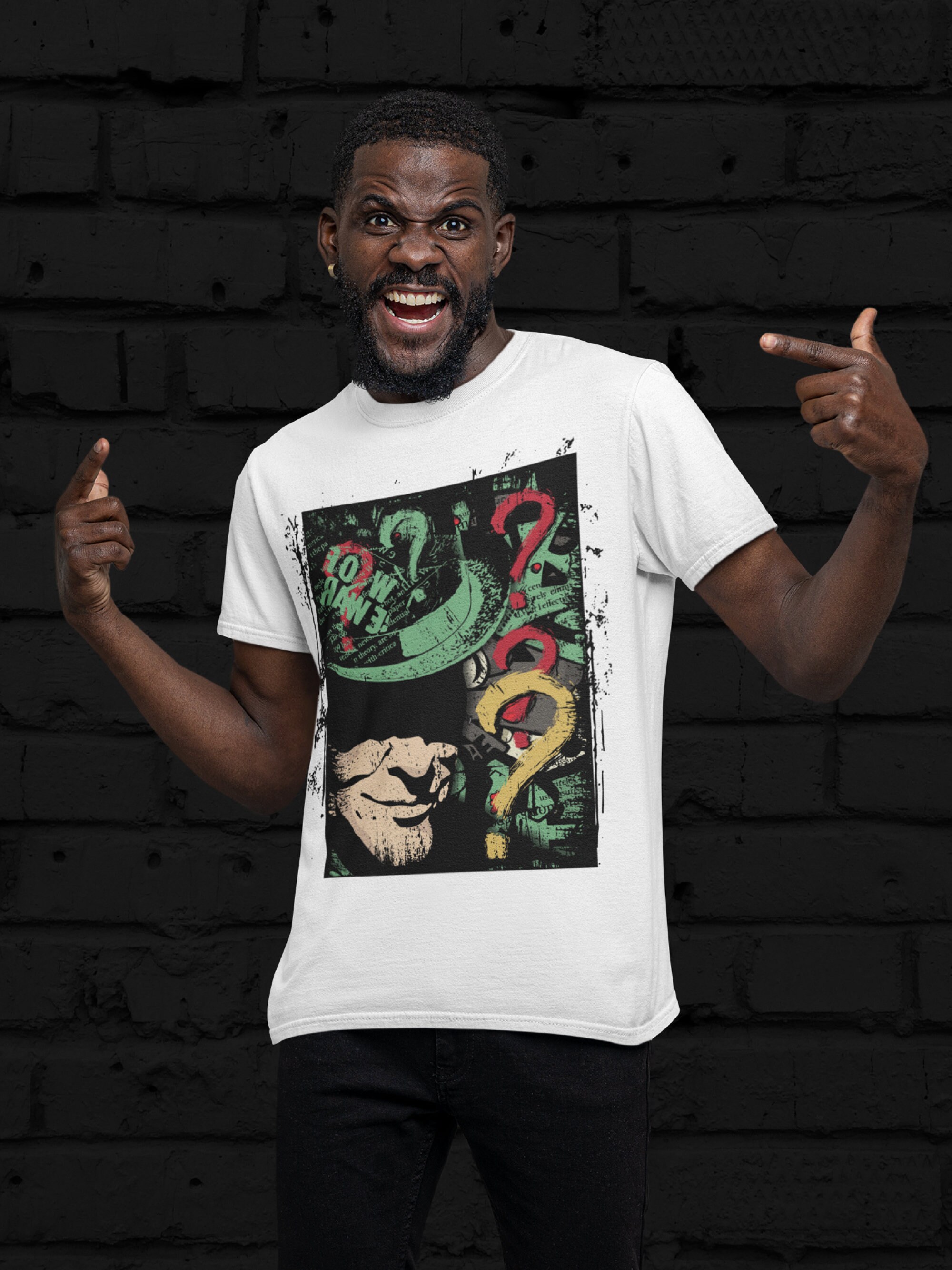 The Riddler Shirts Riddler Symbol Crewneck Shirt Super - Etsy