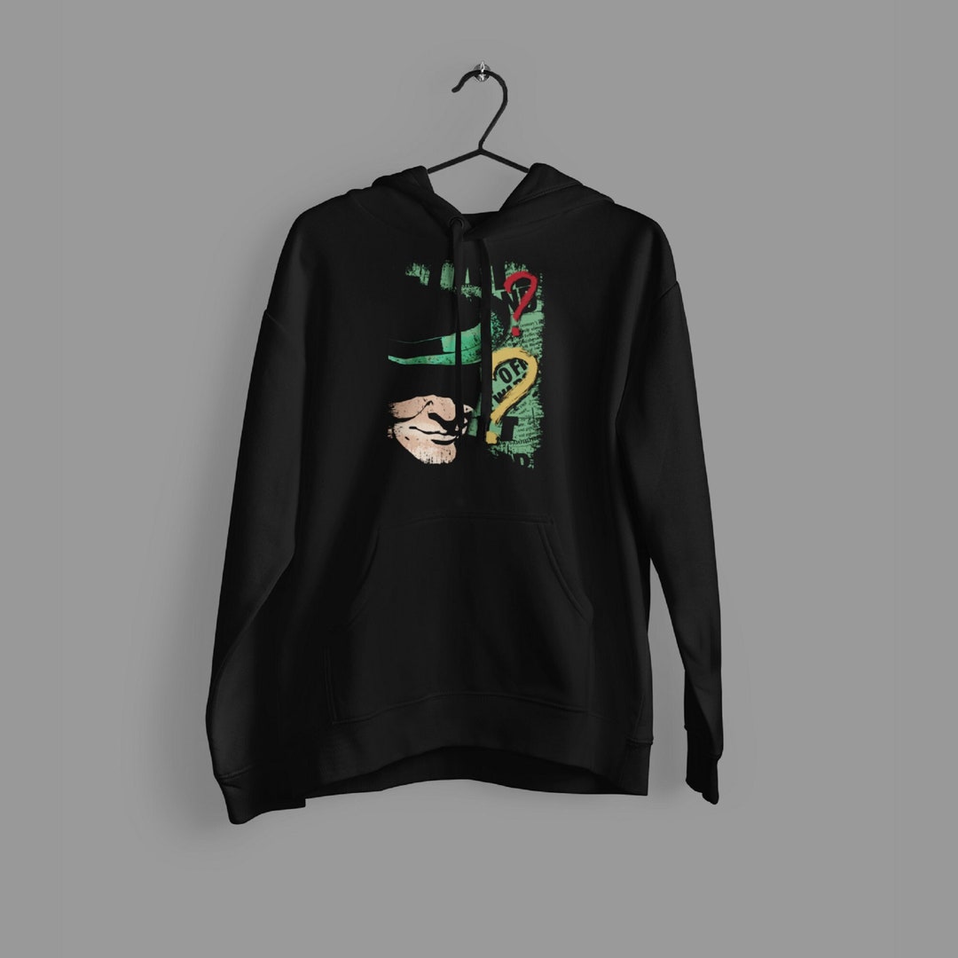 Aesthetic Riddler Hoodie Minimalist Graphic Printed Pullover Slim Fit ...