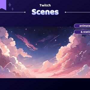 Animated Twitch Scene Starry Night Cozy Star Intermission Screen Stream ...