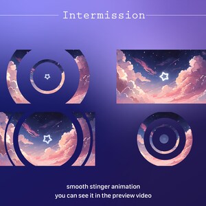 Animated Twitch Overlay Starry Night Cosmic Stars Stream Package ...