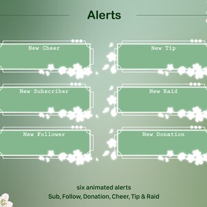 Twitch Overlay Nature Stream Package Green Vtuber - Etsy