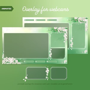 Twitch Overlay Nature | Stream Package Green | Vtuber Background Cozy ...