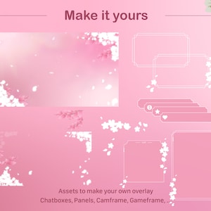 Pink Twitch Overlay Nature | Cozy Garden Vtuber Overlay | Forest Stream ...