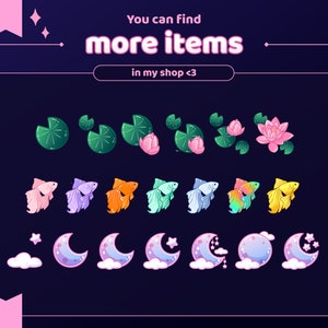 13 X Sub Badges Half Moon | Pastel Space Sub Badge | Magic Night ...