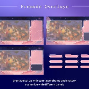 Animated Twitch Overlay Starry Night Cosmic Stars Stream Package ...