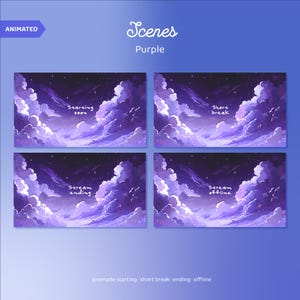 Twitch Animated Scenes Starry Night | Cosmic Stars Intermission Screens ...