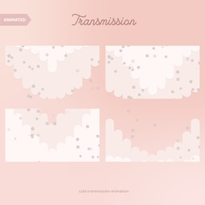 Animated Vtuber Overlay Butterfly Flower Light Beige | Sakura Blossom ...