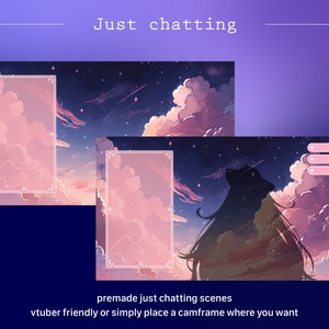 Animated Twitch Overlay Starry Night Cosmic Stars Stream Package ...