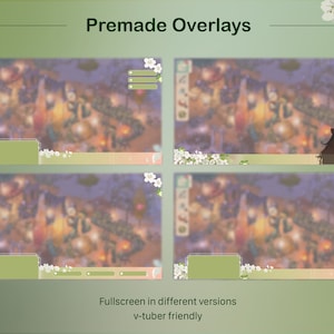 Cute Flower Frog Overlay | Animated Stream Overlay | Vtuber Twitch ...