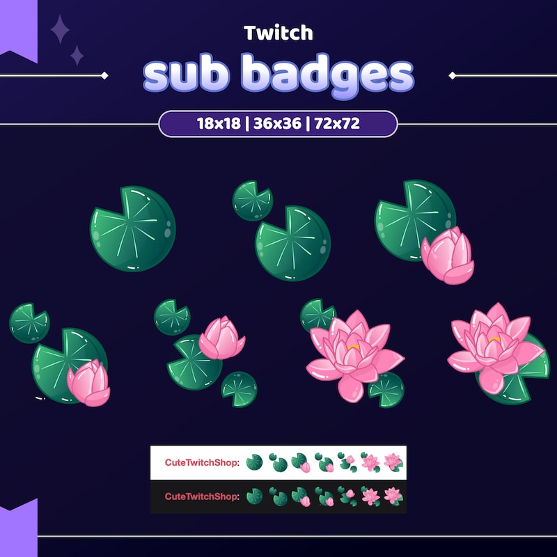 Subbadges Flowers - Etsy
