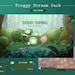 Twitch Overlay Nature Stream Package Green Vtuber Background Cozy Forest Floral Animated Screen ...