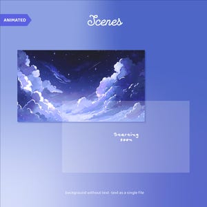 Twitch Animated Scenes Starry Night | Cosmic Stars Intermission Screens ...