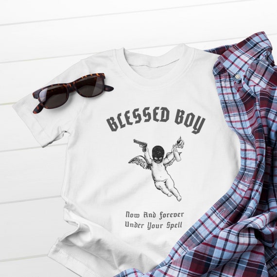 Blessed Boy Baby Angel Shirt Soft Grunge Shirt Goth Tee | Etsy
