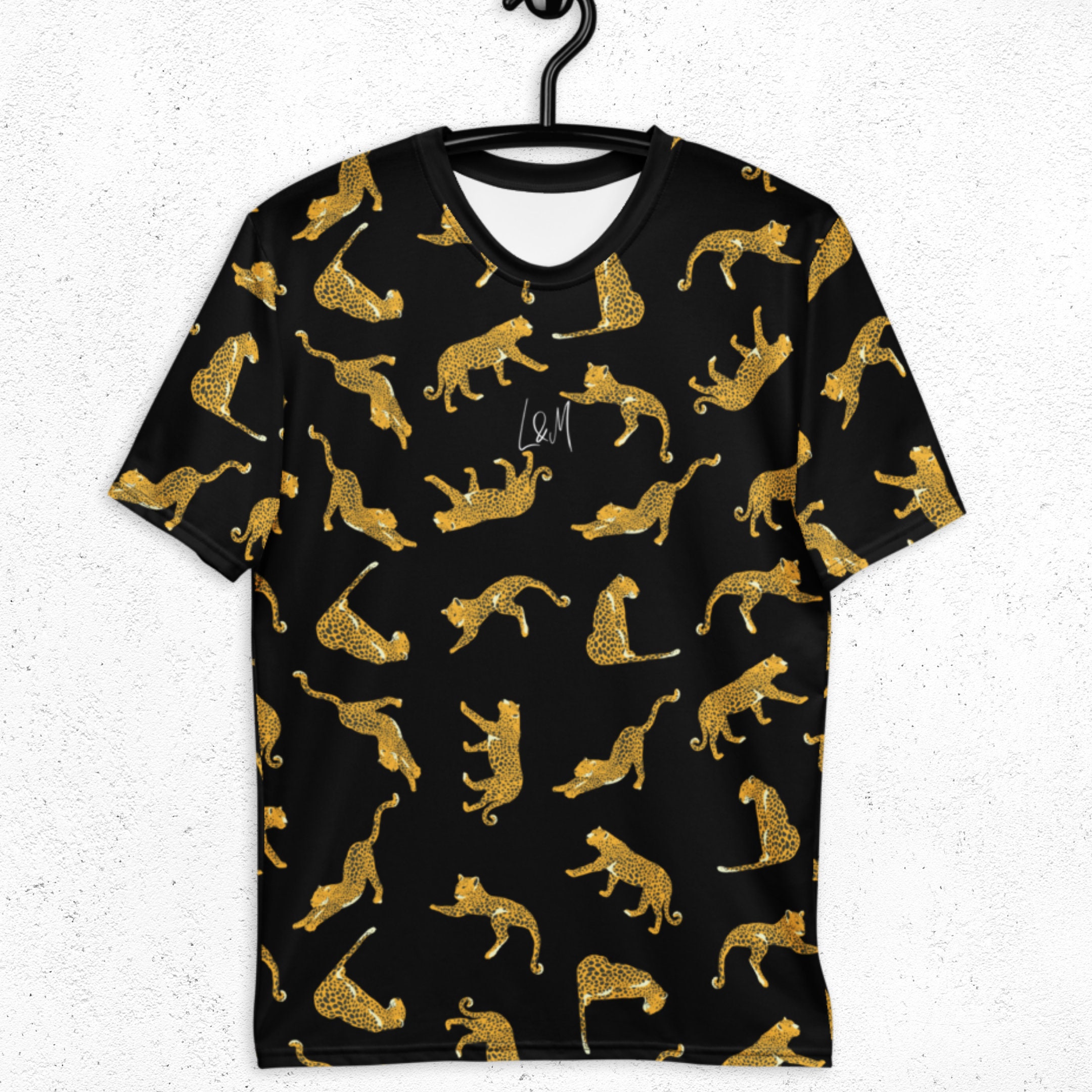 Cheetah Shirt for Men, All-over Print Men T-shirt, Men Leopard Shirt ...