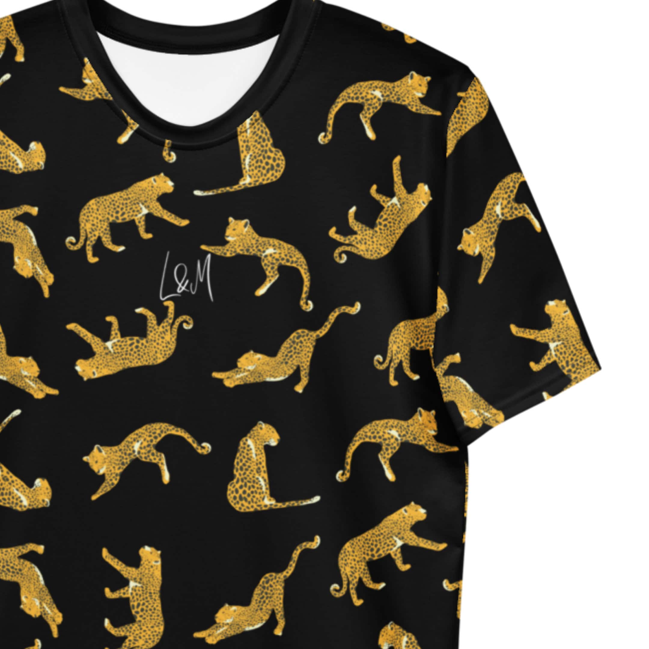 Cheetah Shirt for Men, All-over Print Men T-shirt, Men Leopard Shirt ...