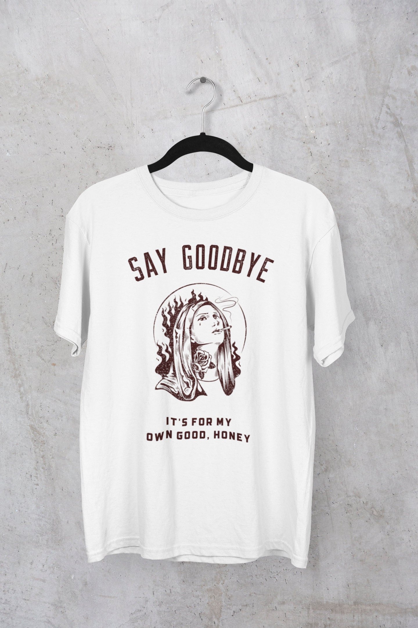 Say Goodbye Shirt, Soft Grunge Shirt, Goth Tee, Streetwear Shirt ...