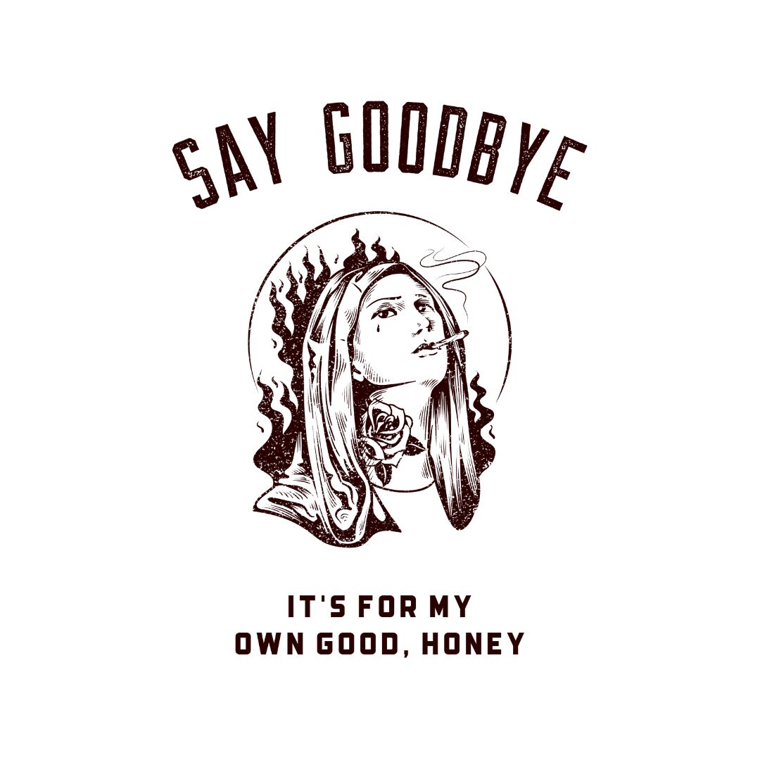 Say Goodbye Shirt, Soft Grunge Shirt, Goth Tee, Streetwear Shirt ...