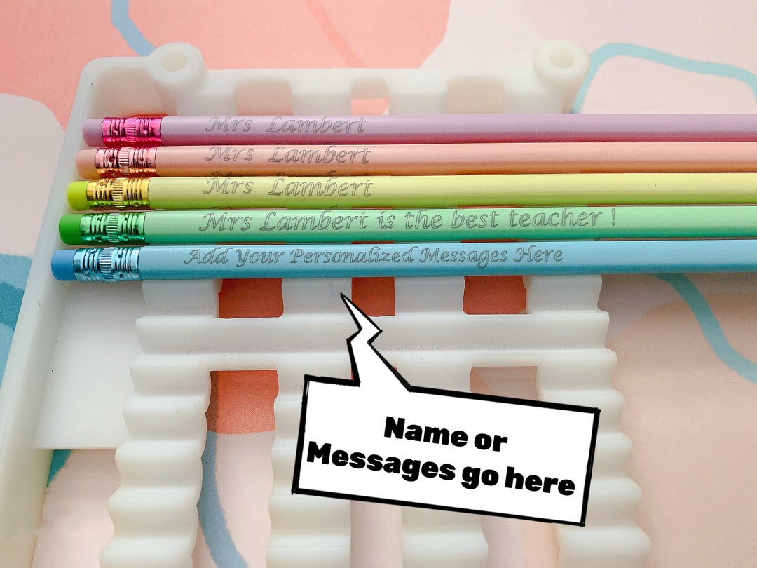 Personalized Pencil Set With a Holographic Pencil Case, Back to School ...