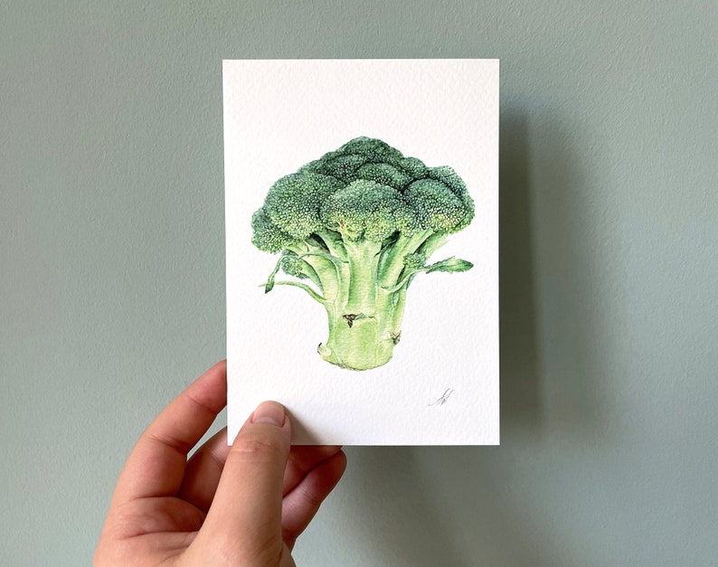 Vegetable Set of 3 Cards - Handmade Botanical Cards, Botanical ...