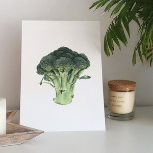 Broccoli. Fine Art Print, Wall Prints Vegetable, Handmade Print, Gift ...