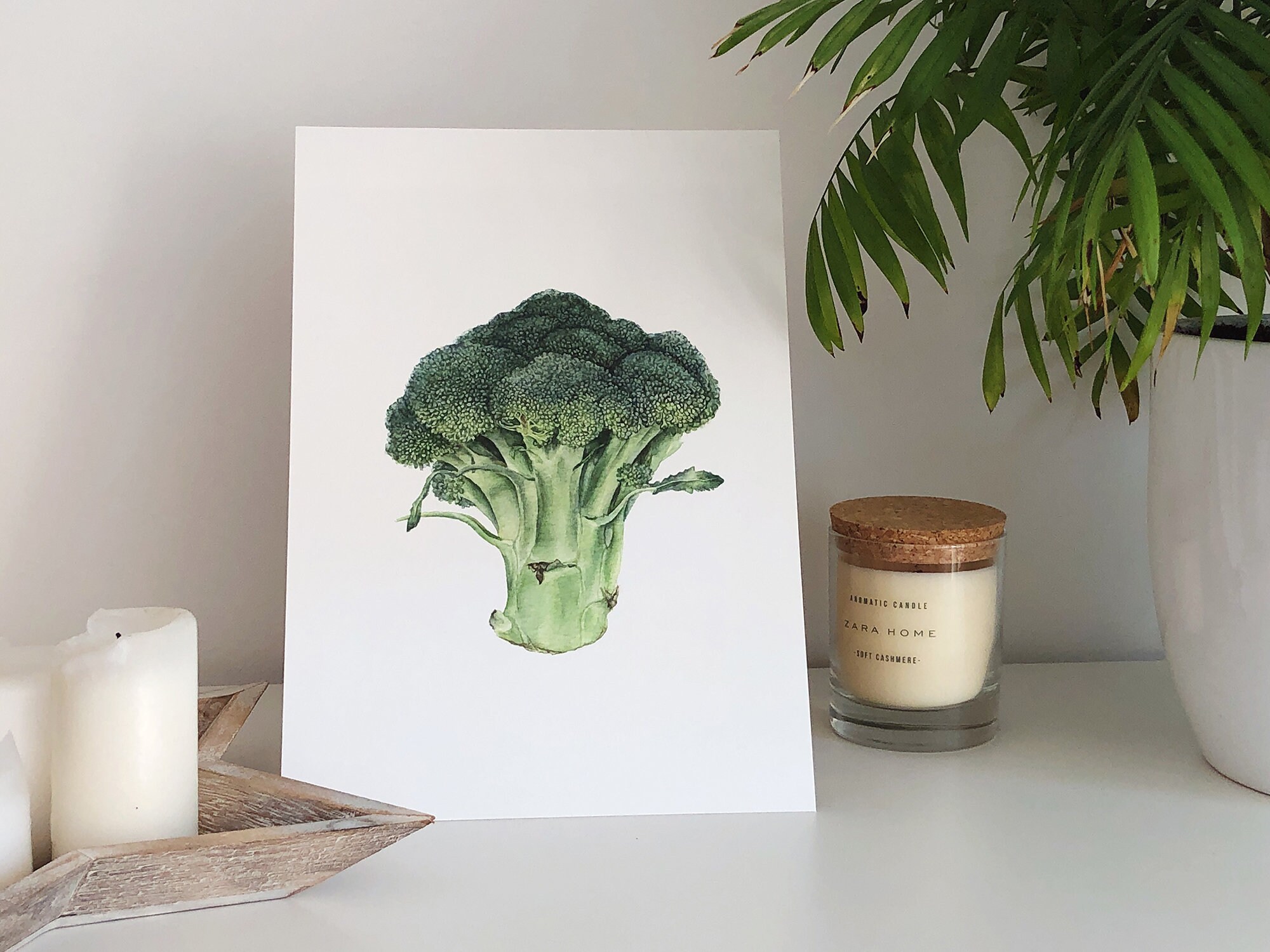 Broccoli. Fine Art Print Wall Prints Vegetable Handmade - Etsy UK