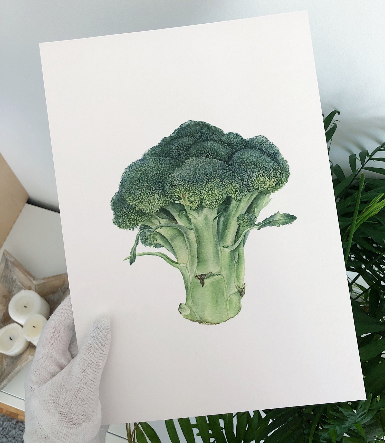Broccoli. Fine Art Print Wall Prints Vegetable Handmade - Etsy UK