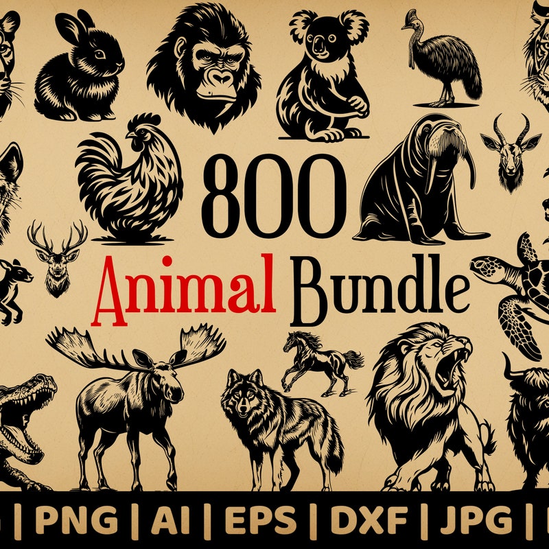 Animal Svg Files - Etsy