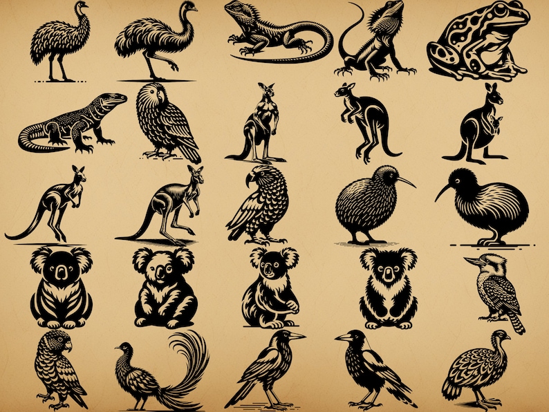 100 Australian Animal Bundle | Commercial Use Vector Graphics | Svg ...