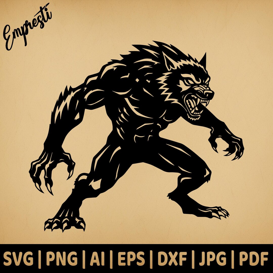 Angry Werewolf Design | Commercial Use Vector Graphics | Svg Png Dxf ...