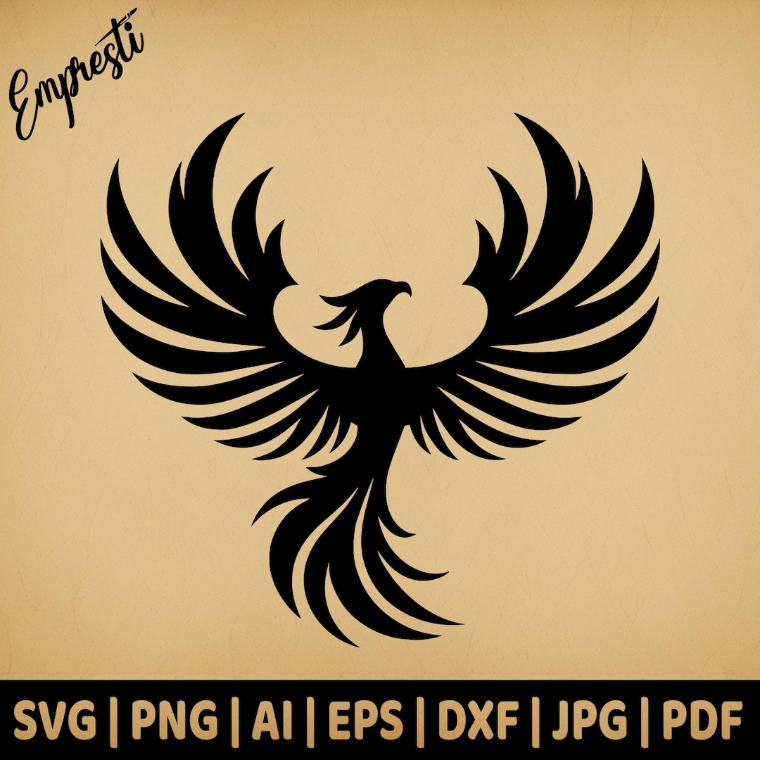 Simple Phoenix Logo | Commercial Use Vector Graphic | Svg, Png, Dxf ...