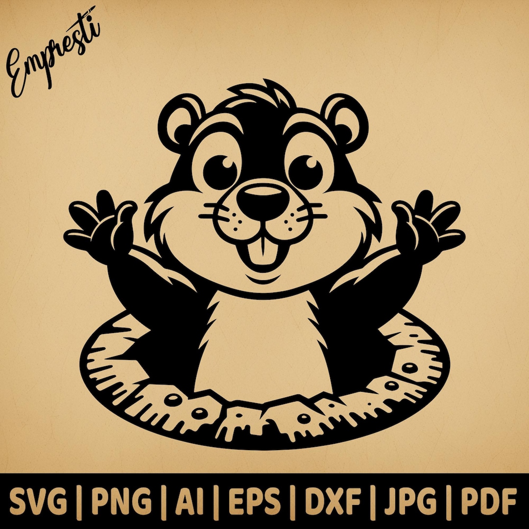 Gopher Peeking From Hole | Commercial Use Vector Graphics | Svg, Png ...