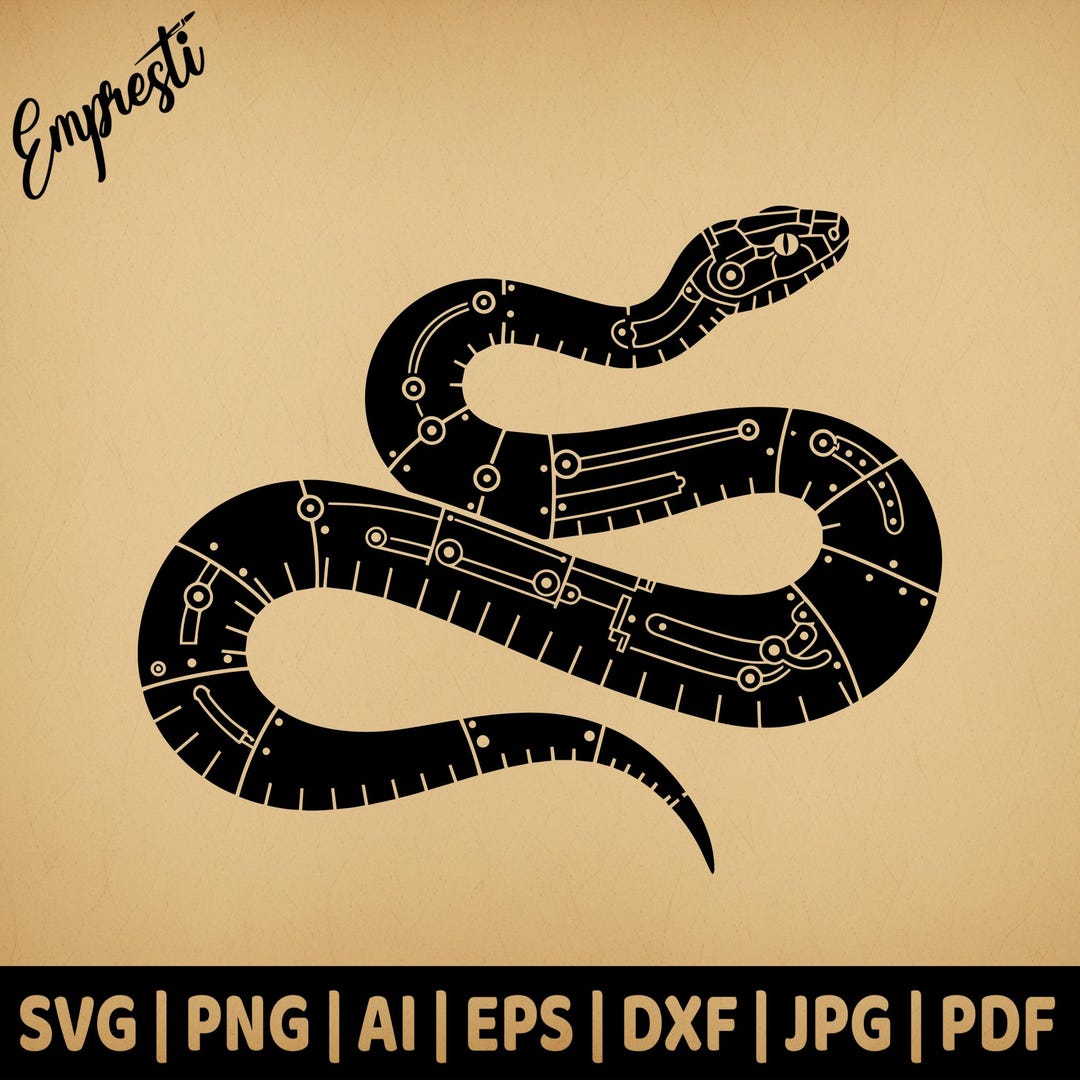 Robotic Snake Mech | Commercial Use Vector Graphic | Svg Png Dxf Eps ...