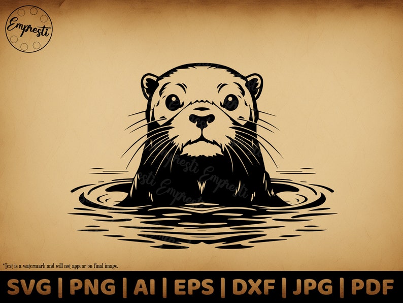 Cute River Otter Svg | Commercial Use Vector Graphic | Svg, Png, Dxf ...