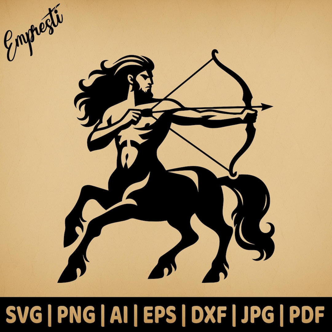 Centaur Archer With Bow Mythical Commercial Use Vector Graphic Svg, Png ...