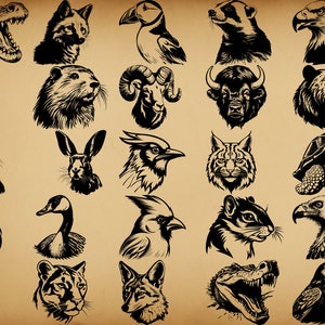 100 North American Animal Bundle | Commercial Use Vector Graphics | Svg ...