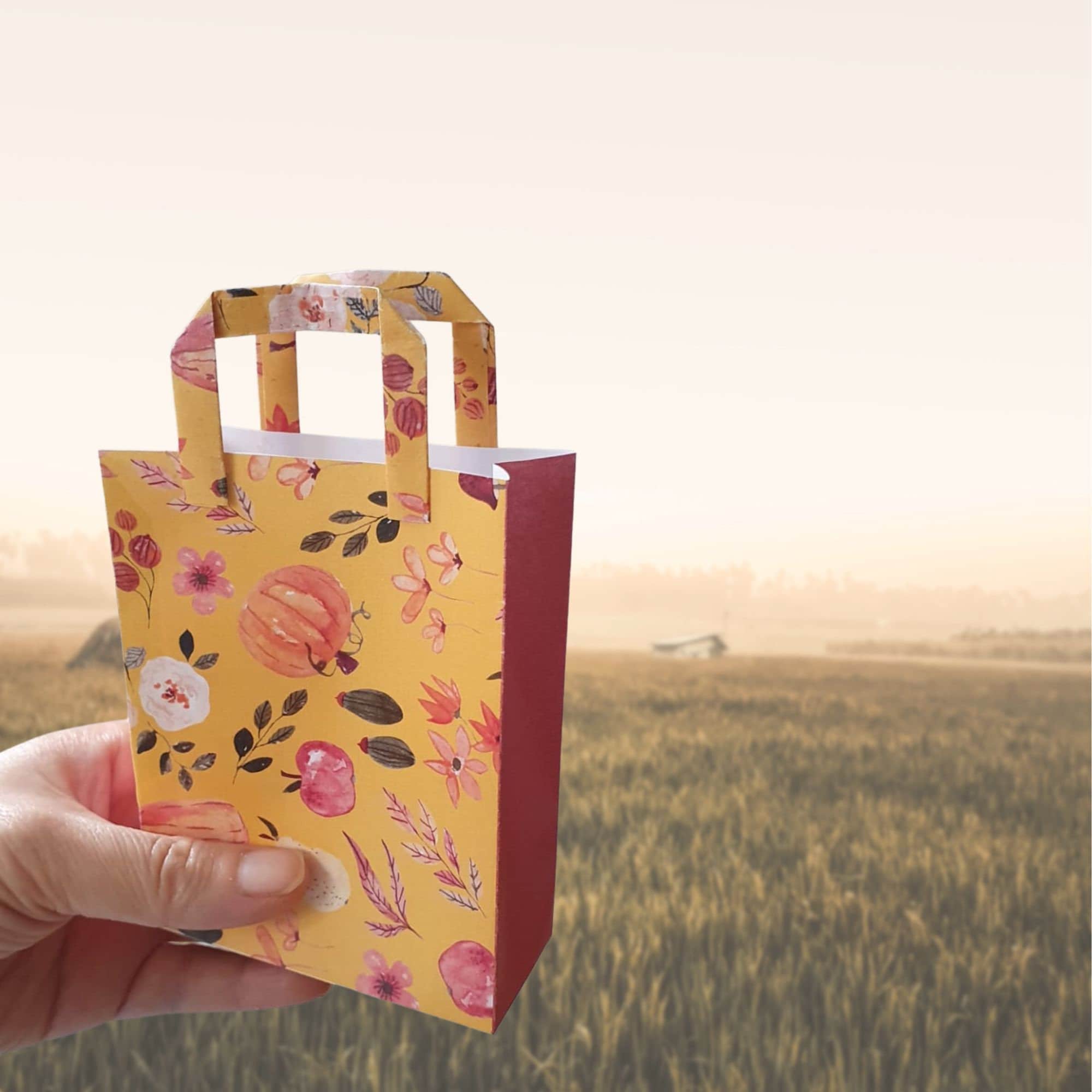 Tiny Paper Gift Bag DIY Printable for Autum Small Gift Bag - Etsy
