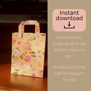 Tiny Paper Gift Bag DIY Printable for Autum Small Gift Bag - Etsy