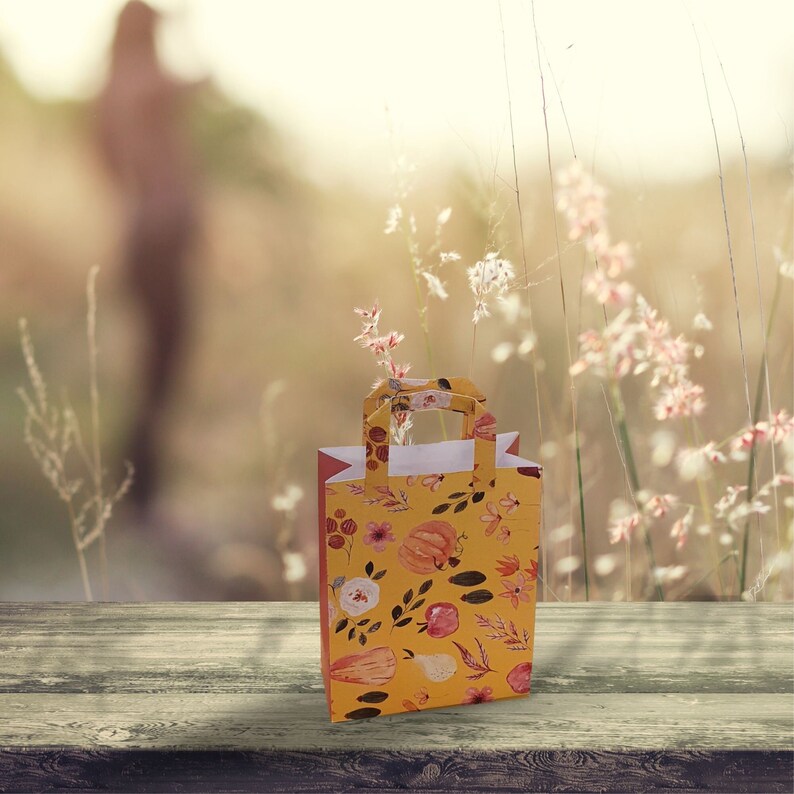 Tiny Paper Gift Bag DIY Printable for Autum Small Gift Bag - Etsy