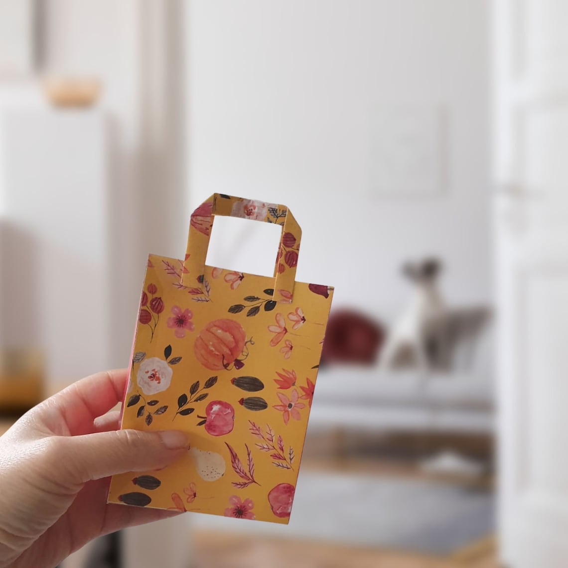 Tiny Paper Gift Bag DIY Printable for Autum Small Gift Bag - Etsy