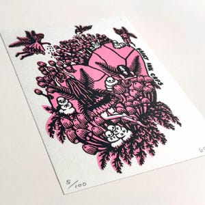 Fairy Ink Caps (19.7 X 14cm) (8 X 5.5 Inches) Edition of 100, Dark ...