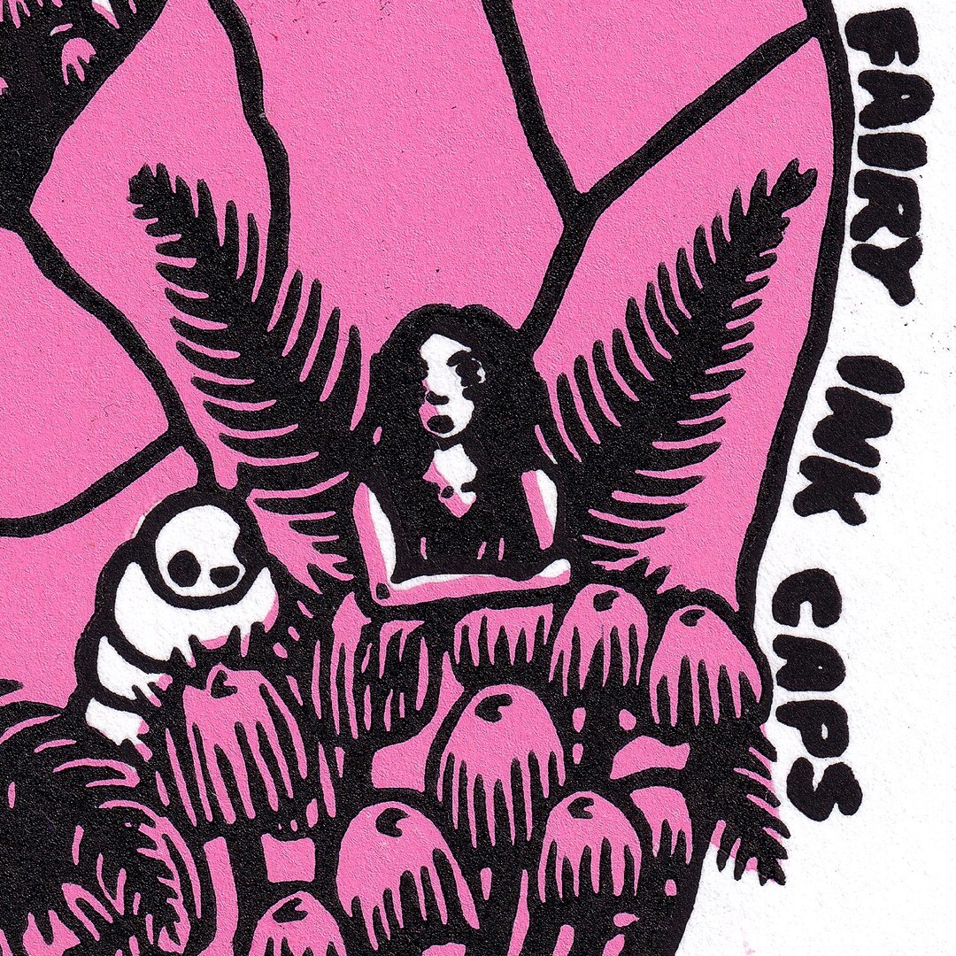 Fairy Ink Caps (19.7 X 14cm) (8 X 5.5 Inches) Edition of 100, Dark ...