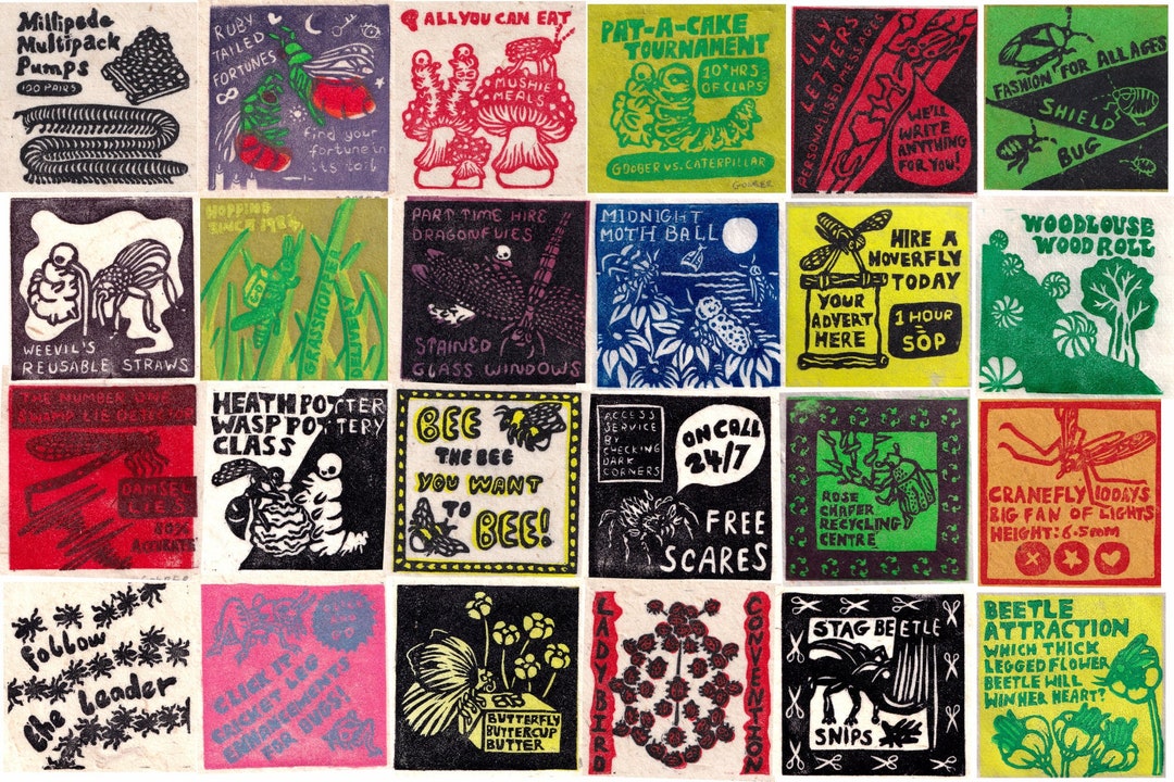 24 Different Miniature Bug Prints for Insect Lovers choose Your ...
