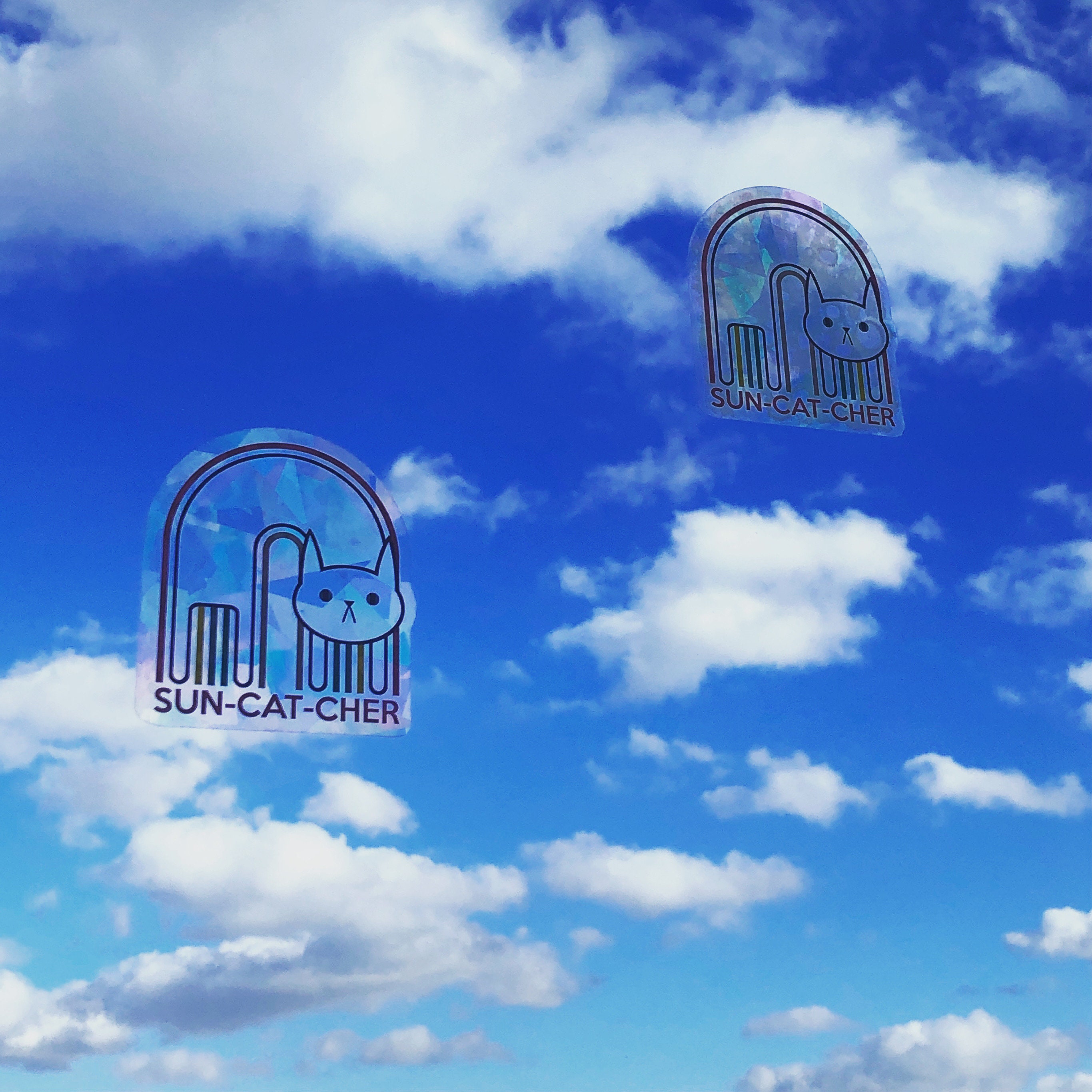 Cat Rainbow Suncatcher Sticker Boho Rainbow Maker Window | Etsy