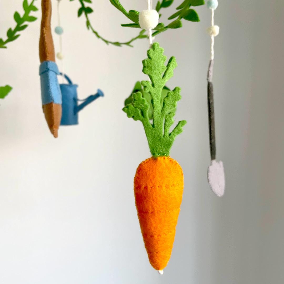Peter Rabbit Crib Mobile - Garden Gender Neutral Hanging Decor ...
