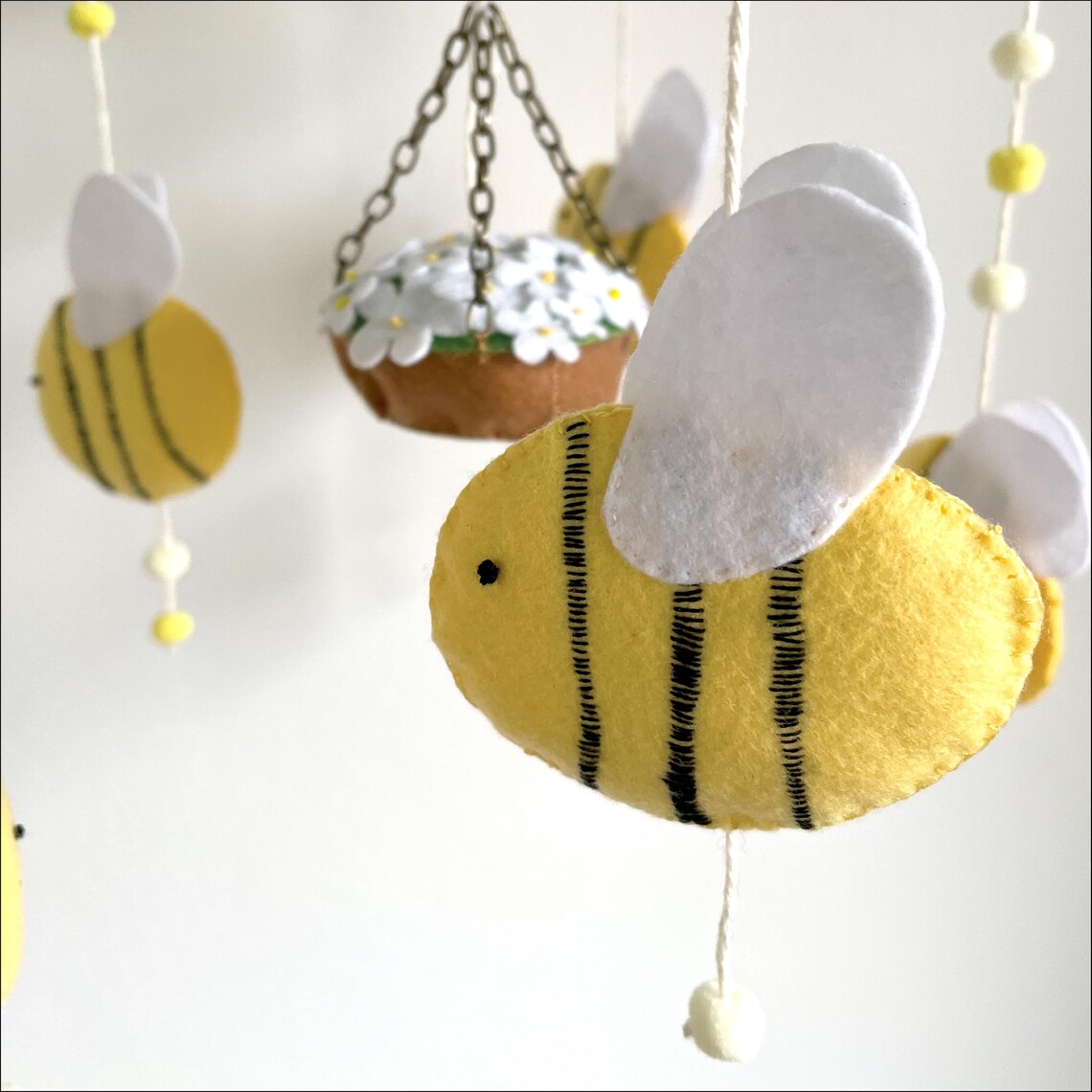 Honey Bee Crib Mobile - Bumble Bee Decor - Gender Neutral Newborn ...
